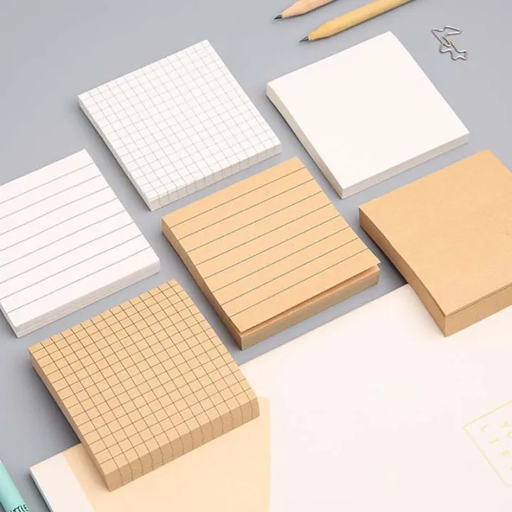 Blank Grid Memo Pads Sticker School Supplies Post Sticky Notes Office ...