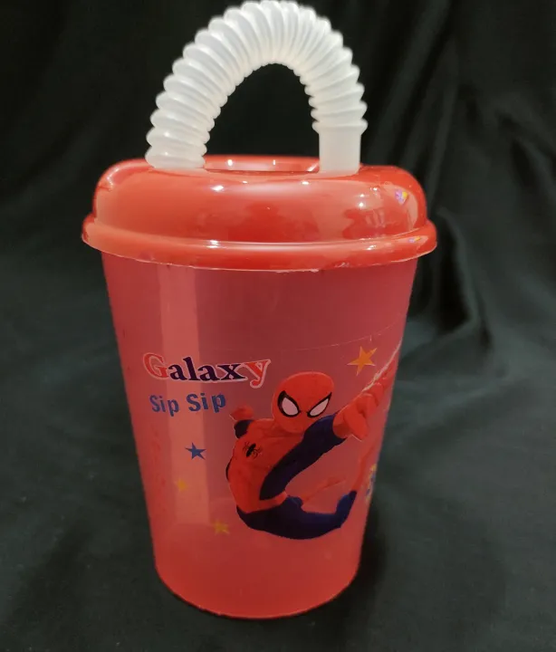 Pack of 1 - Multicolor Juice Glass for Kids - Juice Glass with Straw ...