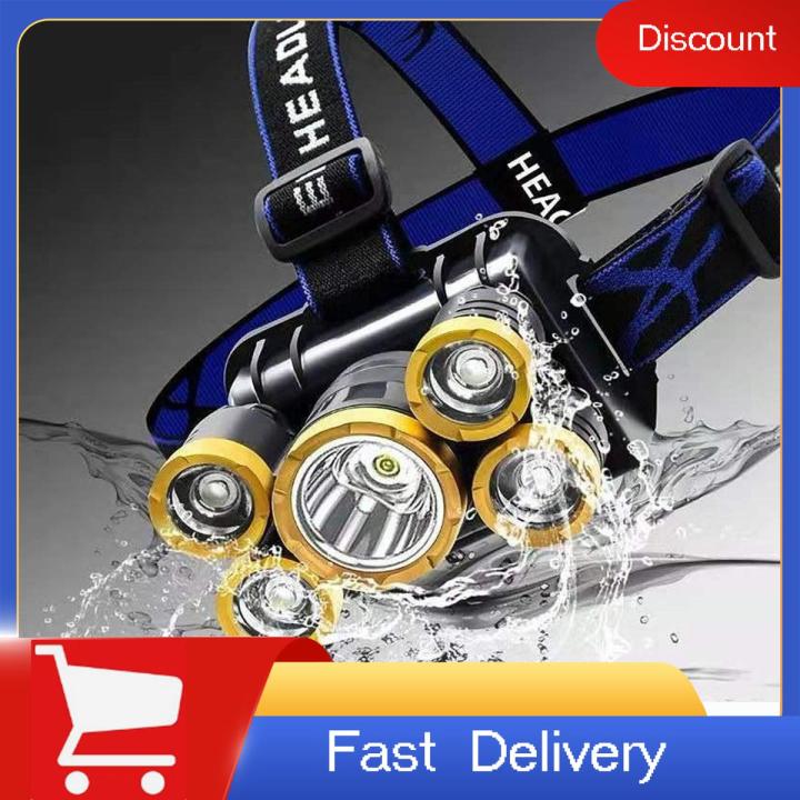 Headlamp Rechargeable Waterproof Headlight 90&Deg Adjustment LED ...
