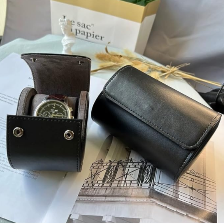 Watch case Roll Travel Case - Handmade Leather Watch Rolls Box for Man ...