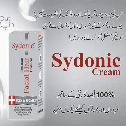 Sydonic Permanent Facial hair Removal Treatment Cream | Permanent Hair ...