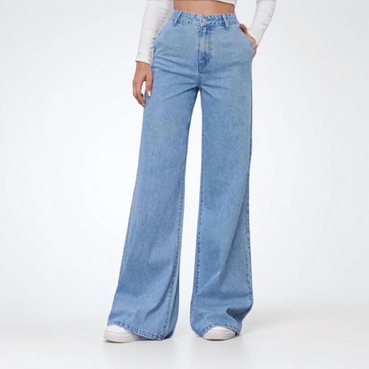 High Waist Wide Leg Fashion Denim Jeans for Women - Stylish and ...