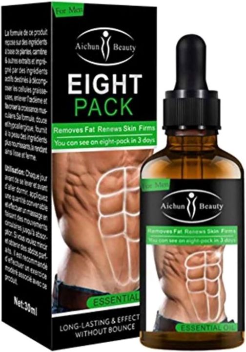 New Eight Pack For Stronger Muscle Essential Oil Waist Torso Smooth ...