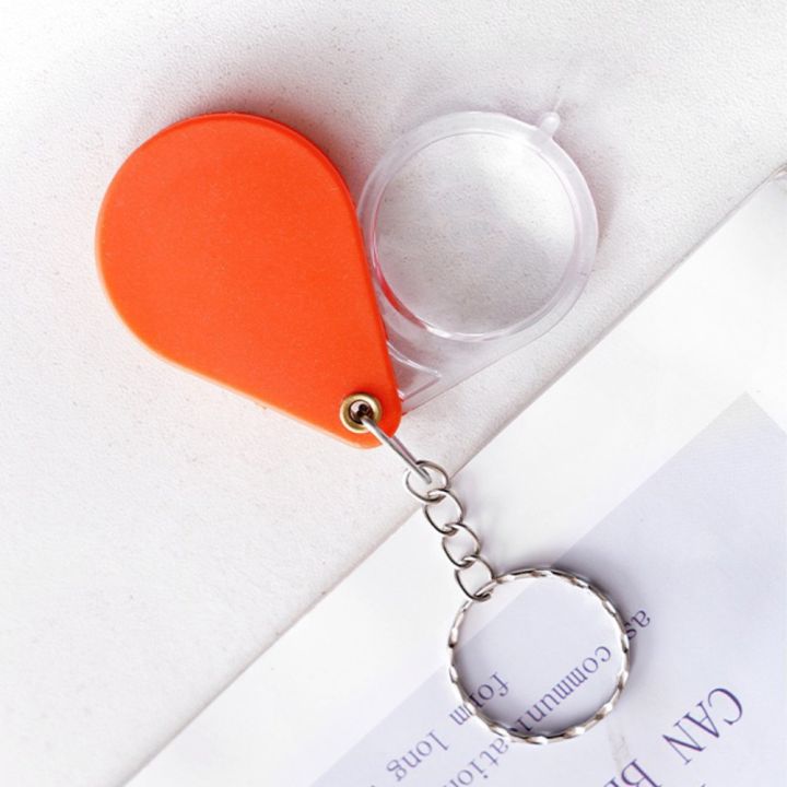 Mini 10X Glass Key Ring Lens Loupe Microscope Folding Magnifier ...