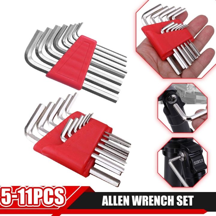 5/8/11 Pcs Multi Tool Double-End Allen Wrench Short Arm Metric Allen Key Set Inch Imperial ...