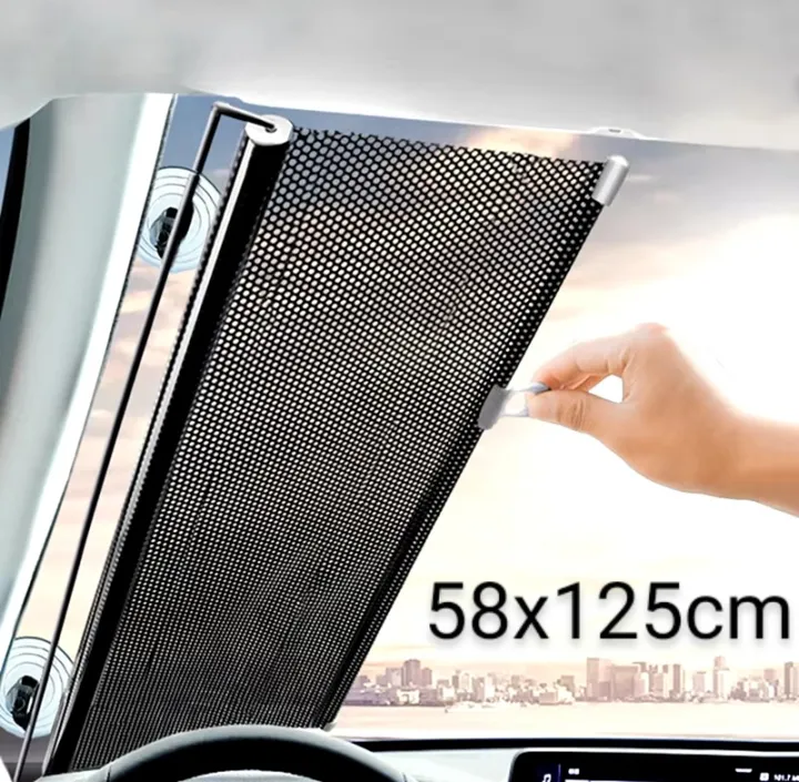 Car Retractable Windshield Anti-UV Car Window Shade Car Front Screen ...