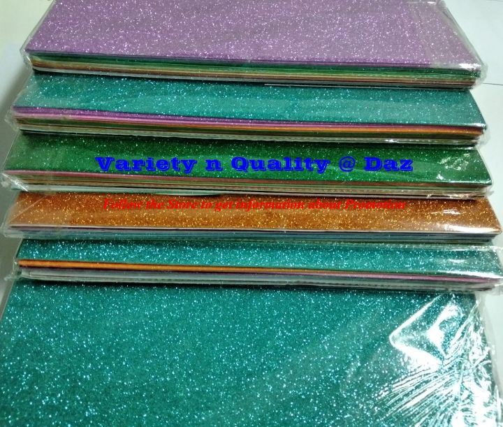 Glitter Foamic Sheets Glitter Sheet A4 Size Pack of 10 for Art and ...