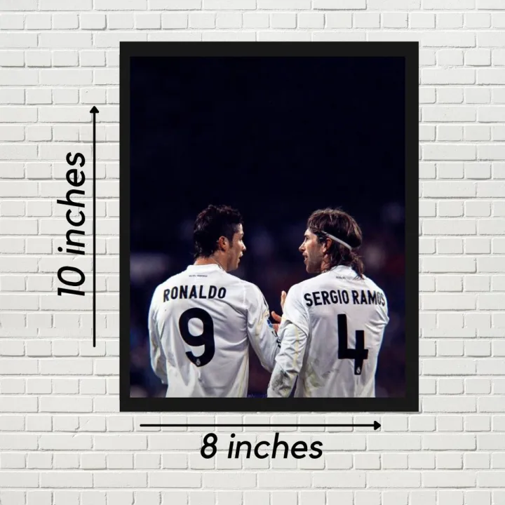 Ronaldo And Ramos Wall Frame Room decor | Daraz.pk