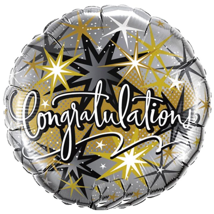 Congratulations foil balloon round shape 18inches | Daraz.pk