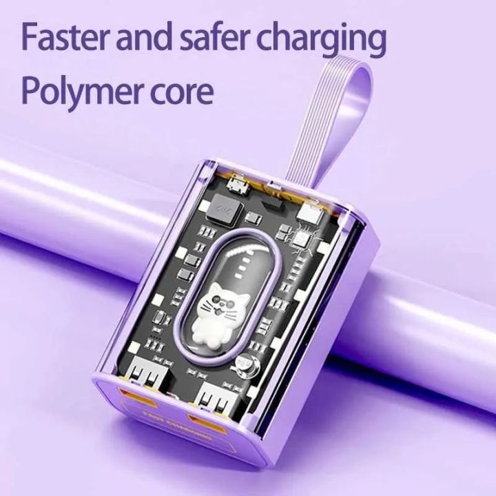 20000 MAH 66W FAST CHARGING TRANSPARENT POWER BANK-POWER BANK FOR ...