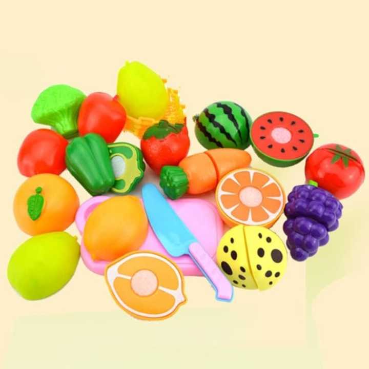 Odeez Plastic Mix Vegetables and Fruits Cutting Set - 12 pieces | Daraz.pk