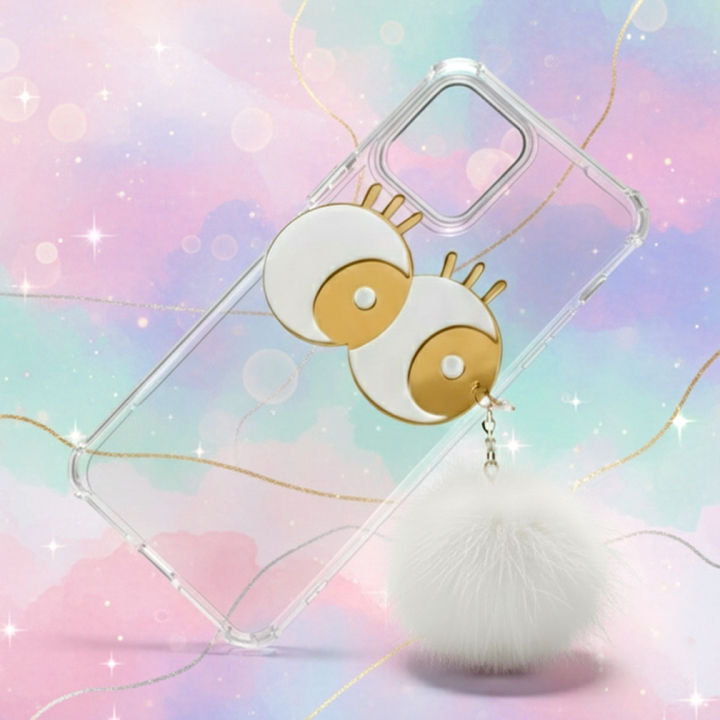 Tecno Spark 20C Back Cover - Girls Fancy Pouch - 2GudGldnWhtFrball ...