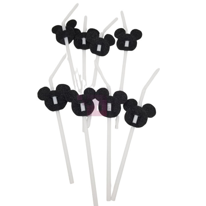 Mickey Mouse Straws - Standard - Mickey Mouse Themed Party - Black ...