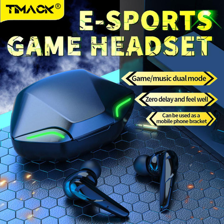Timack® G11 Air Buds TWS Gaming Bluetooth Earphone Bluetooth 5.2 Sports ...