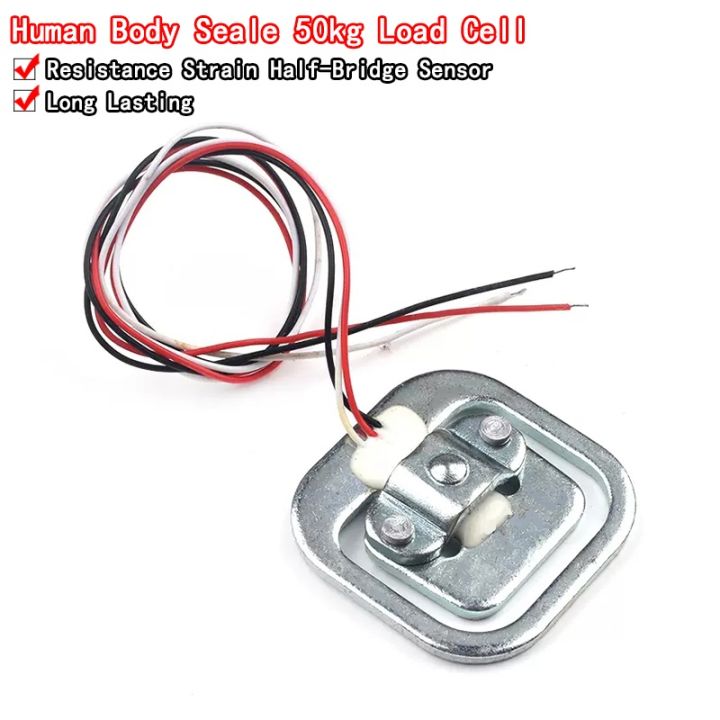 50kg Load Cell Weighing Sensor Resistance Strain Half-bridge Total ...