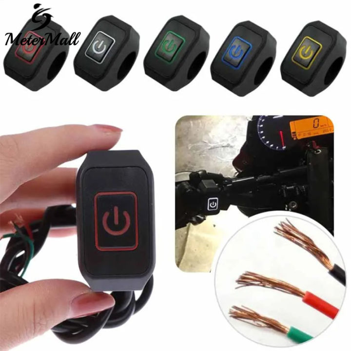 MeterMall Motorcycle Handlebar Switch On Off With LED Indicator ...