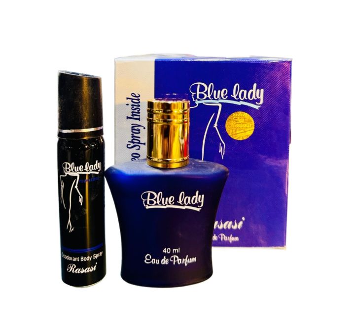 Pack Of 2 Blue Lady Perfume For Women - Long Time Fragrance - 40ml With ...