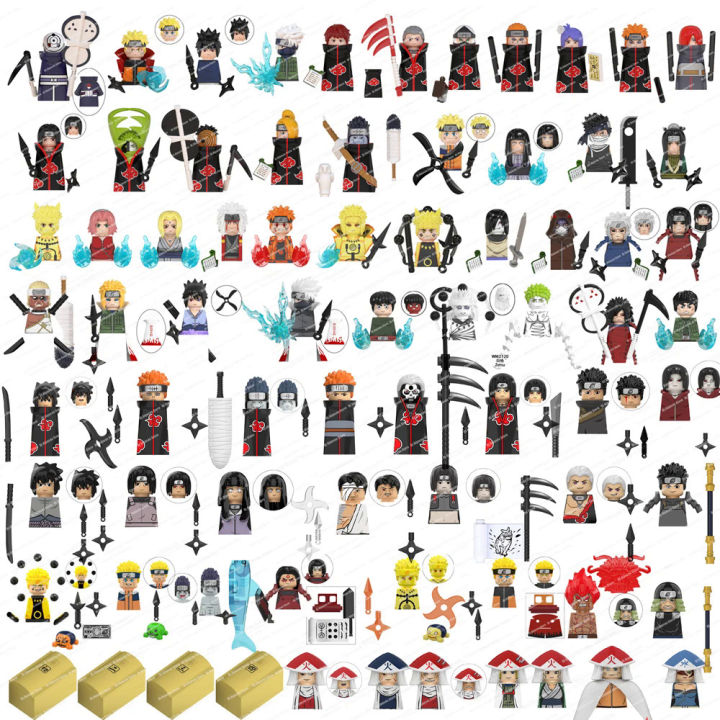 Naruto Mini Anime Action Figures Akatsuki Sasuke Itachi Kakashi Obito ...