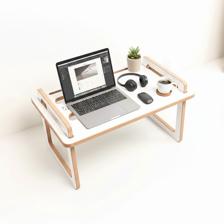 Openwood Built-in Laptop Table XL Portable Laptop Table for Bed | Daraz.pk
