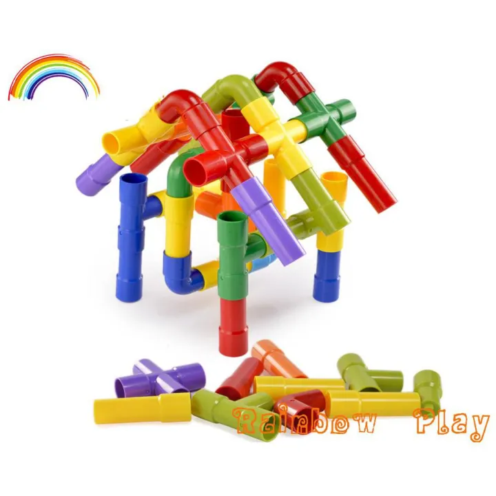 PIPE BUILDING BLOCKS FOR KIDS MULTICOLOR EDUCATIONAL BLOCKS | Daraz.pk