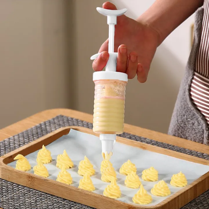 8 Pcs Pipe Nozzles With Syringe Plastic Cream Baking Nozzle Dispenser ...
