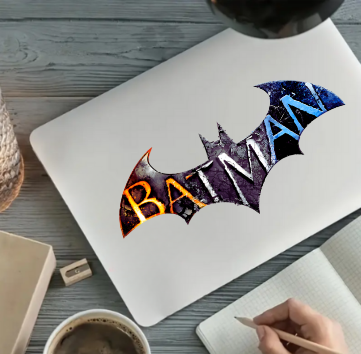 Batman Logo Laptop Sticker, Peel and Stick, HD Print and Laminated ...