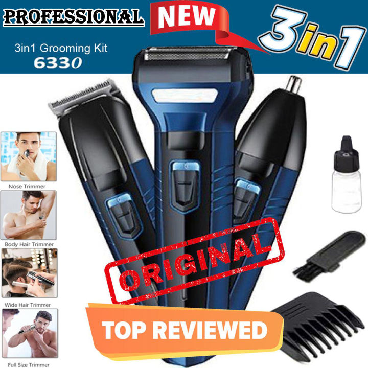NEW 6330 Hair Clipper Razor Shaver Nose Trimmer 3 in 1 beard styling ...