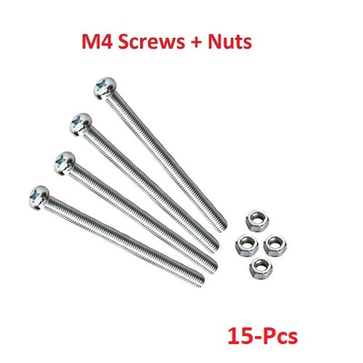 15 Pcs M4 Screw 4mm 35mm Machine Screws with Metric M4 Hex Nut Stainless Steel Fastener | Daraz.pk