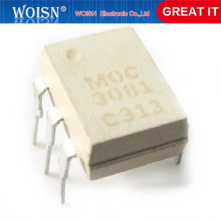 10pcs/lot MOC3081 DIP-6 Triode and SCR output optocoupler 800V Optocoupler Triac Driver In Stock ...