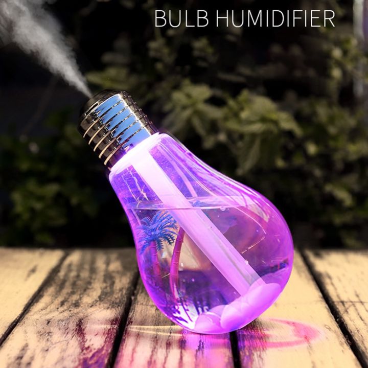 USB Bulb Humidifier With Colorful Changing Lights Bulb Humidifier For ...