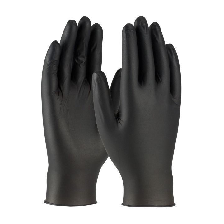 🖤 Premium Black Nitrile Gloves 🧤 - Open Pack of 20 Disposable Black ...