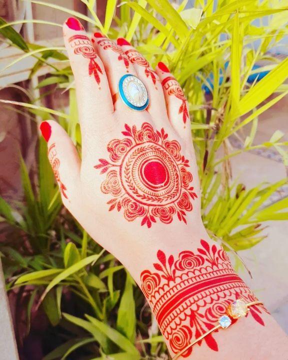 MehndiArt mehndi sticker full arabic tikki kalai designs, mehndi ...