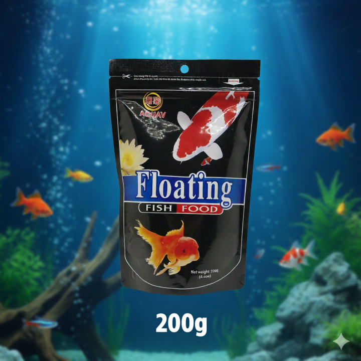 Floating Fish Food With Vitamins & Minerals (200 Grm) by (K.G) | Daraz.pk