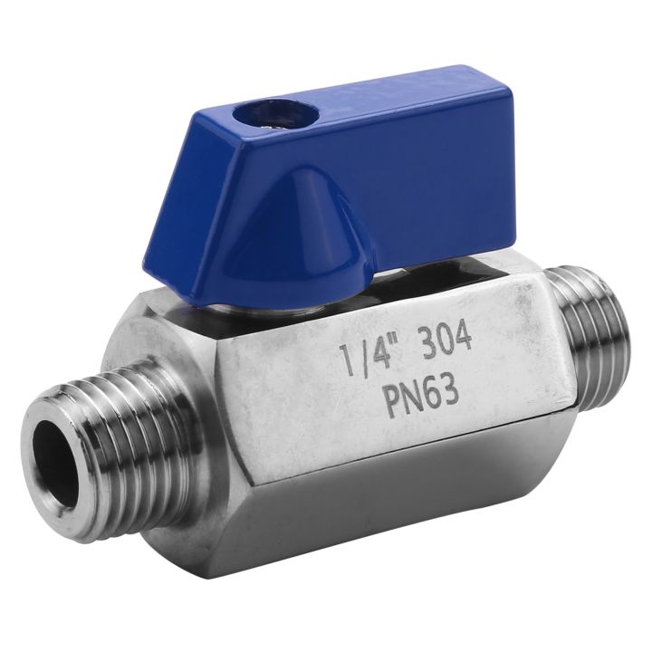 Stainless Steel Ball Valve - 1/4 Inch NPT Thread Male Small Ball Valve ...