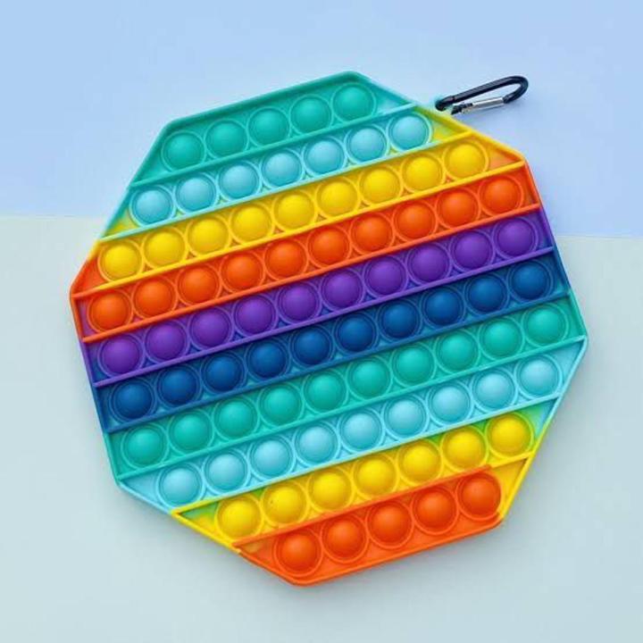 Rainbow Octagon Pop It Toy Big Size Bubble Pop Fidget Gadget | Daraz.pk