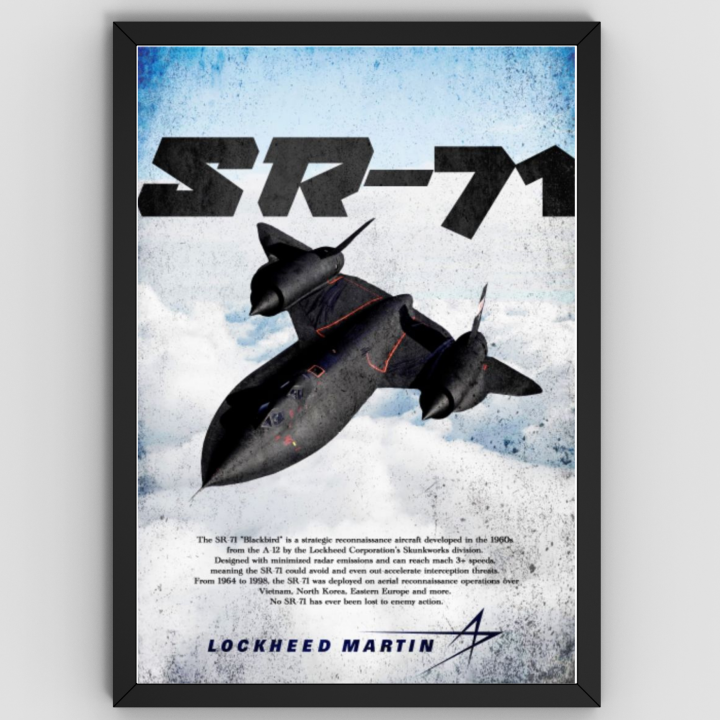 SR-71 Fighter Plane Photo Frame | Blackbird Jet Picture Frame for Boys ...