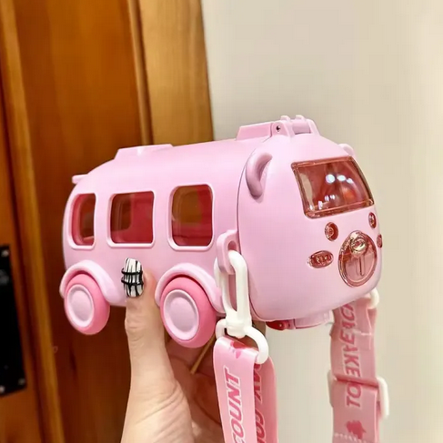 Water Bottle for Kids | Bus Shape Straw Bottle | 500ml Bus Water Bottle ...