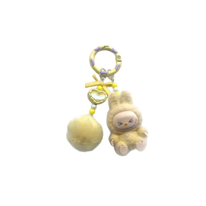 Flocked folded rabbit big cousin DIY decorations blind bag accessories ...