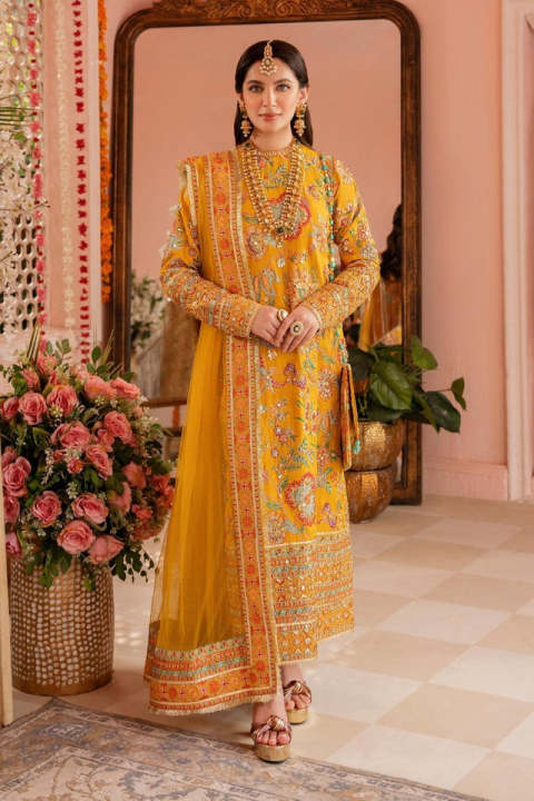 3PC Unstitched | Embroidered Luxury Formal Dress | Daraz.pk