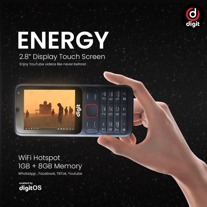 Digit 4G Energy (Touch & Type), Jazz Digit 4G Energy, Touch & Type, 2.8 ...