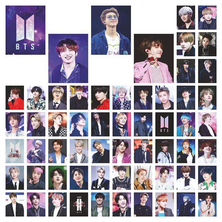 65 Mini BTS Photo Cards uncut best quality Photocards Fit in Mobile ...