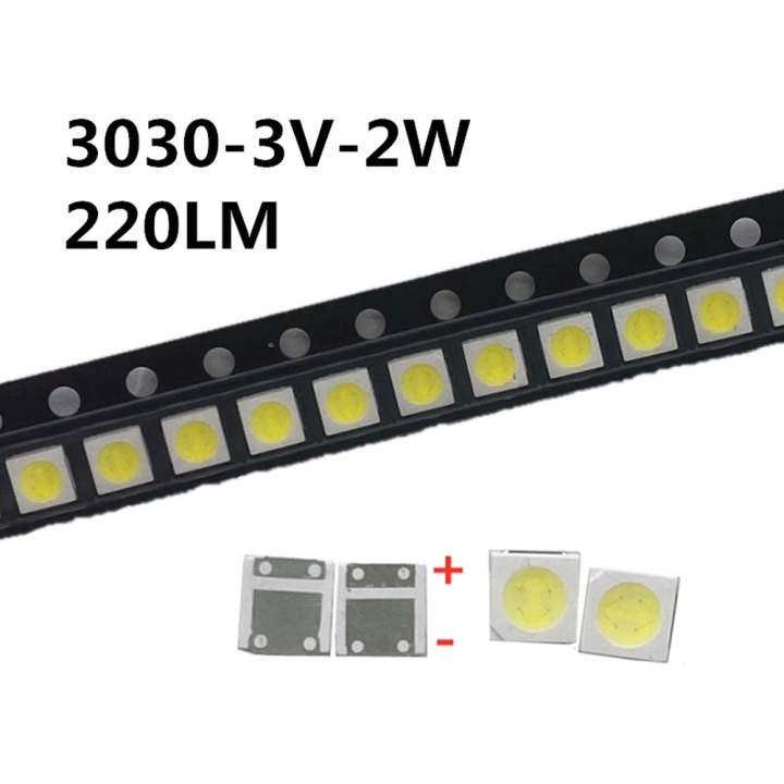 100/50Pcs TCL LED Backlight High Power LED 2W 3030 3V Cool white 220LM ...