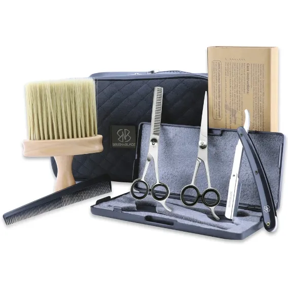 Personal Barber Kit with Silver 6.5” Scissors – Professional Hair ...