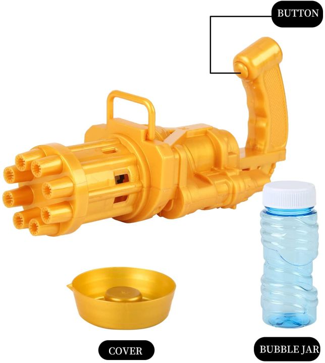 8-Hole Bubble Gun Machine - Massive Bubble Gattler Toy gun With Bubble ...