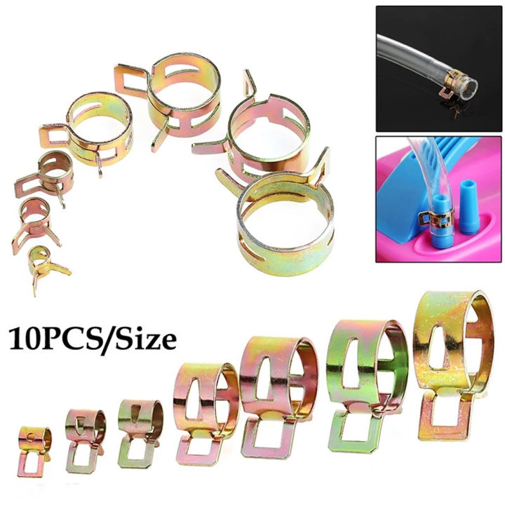 Automobiles Reusable Air Tube Clamps 6-15mm Fuel Line Hose Spring Band ...
