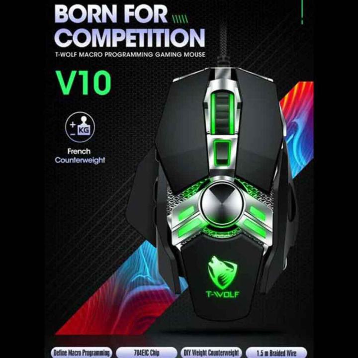 T wolf 7 COLOURS GAMING MOUSE 6 BUTTONS ((SAME AS SHOWN)) SALE PRICE ...