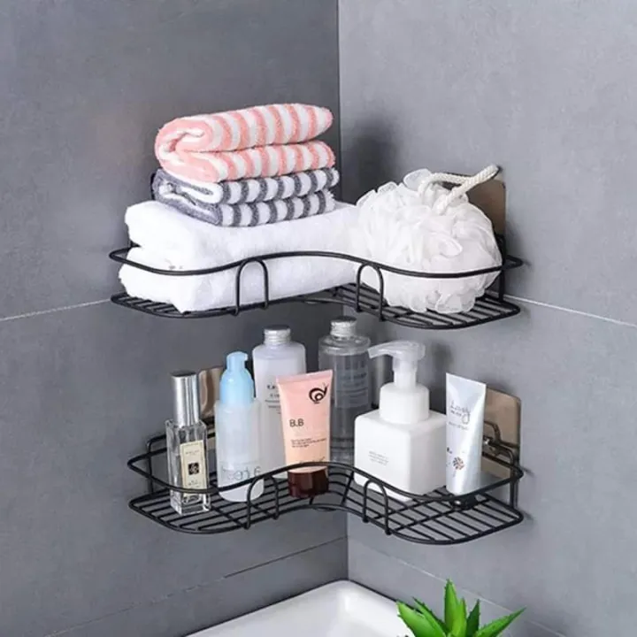 Wall Corner Rack – Multi-Purpose Wall Corner Rack for Bathroom, Kitchen ...