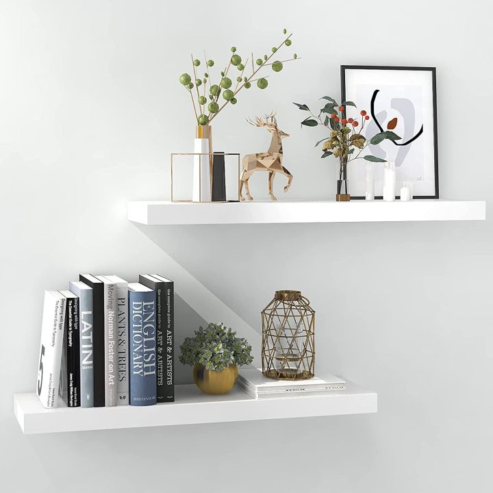 Set Of 2 Large ( 19 inch x 5 inch) Cute Floating Wall Shelves | Daraz.pk