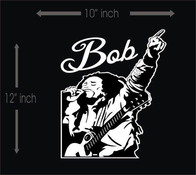 Bob Marley Stickers Two Pieces For Any Kind Of Vehicle Scooter Bike Car ...