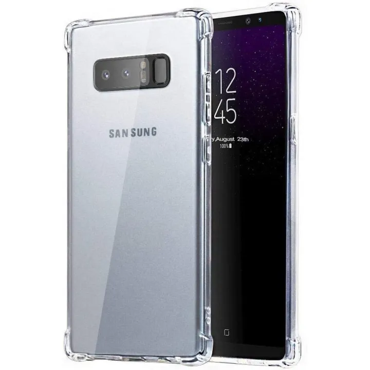 Samsung Galaxy Note 8 Silicon Back Cover Transparent TPU Jelly Case ...